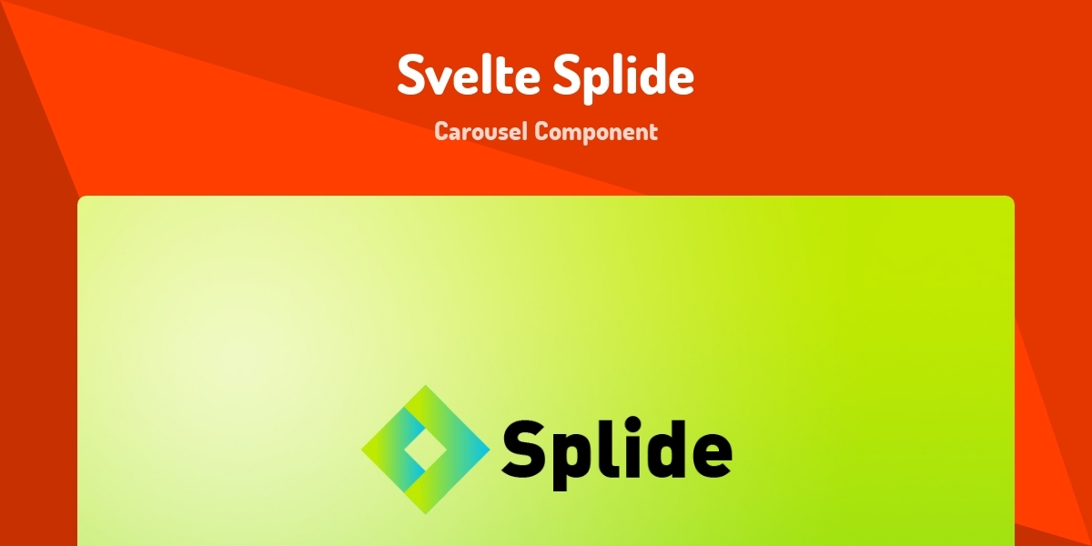 Svelte Splide Carousel Component Made With Svelte